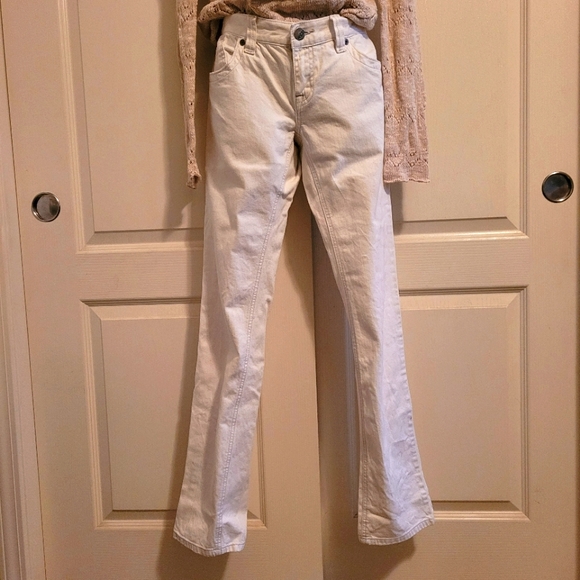 Roxy | Jeans | Roxy Size 9 White Straight Leg Jeans | Poshmark